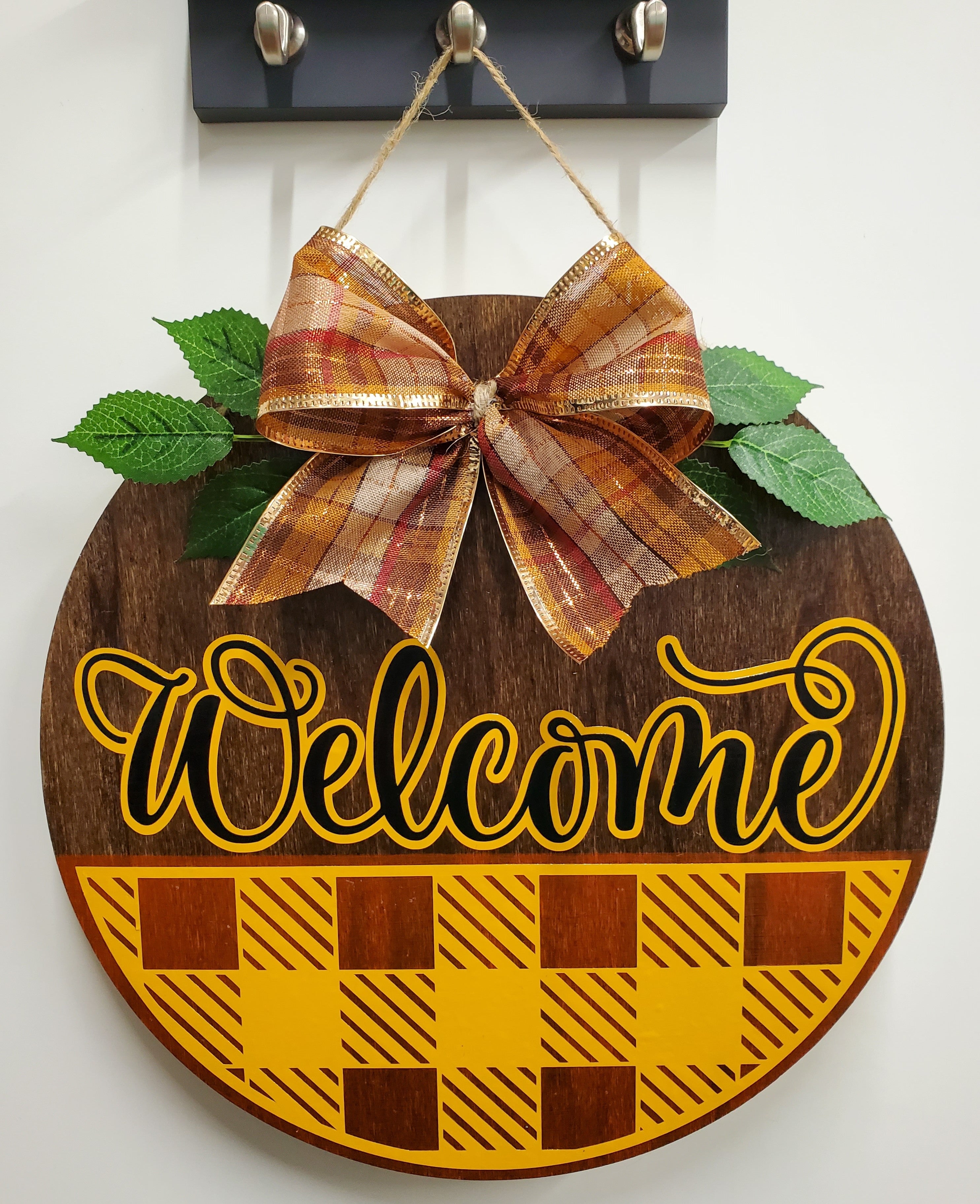 Round Welcome Sign Shades of Fall – Nan's Crafty Shed